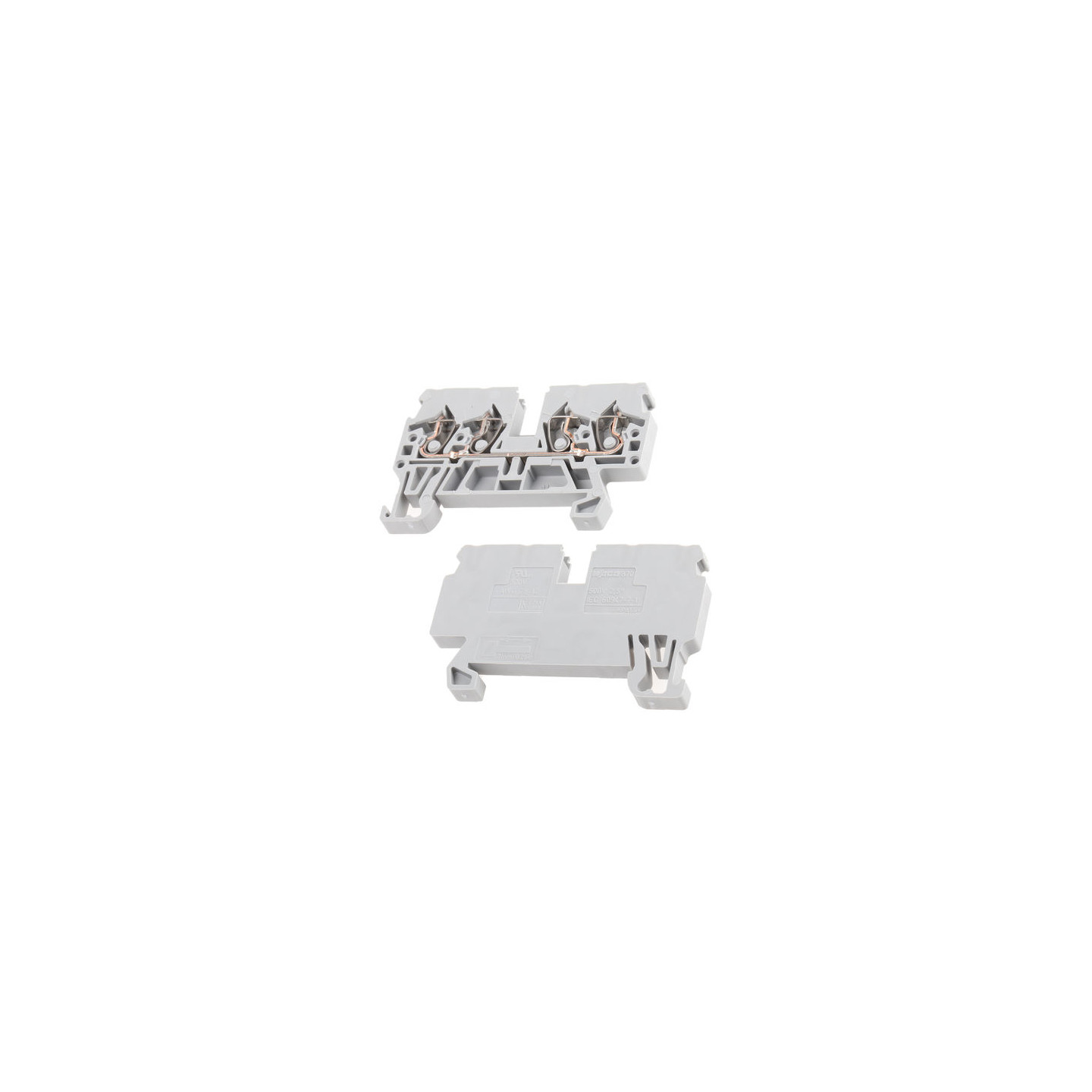 DIN Rail Mount Terminal Block - 500V 24A 28/12AWG GREY